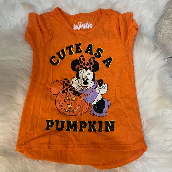 Disney | Costumes | Disney Orange Minnie Mouse Pumpkin Tee 3t | Poshmark